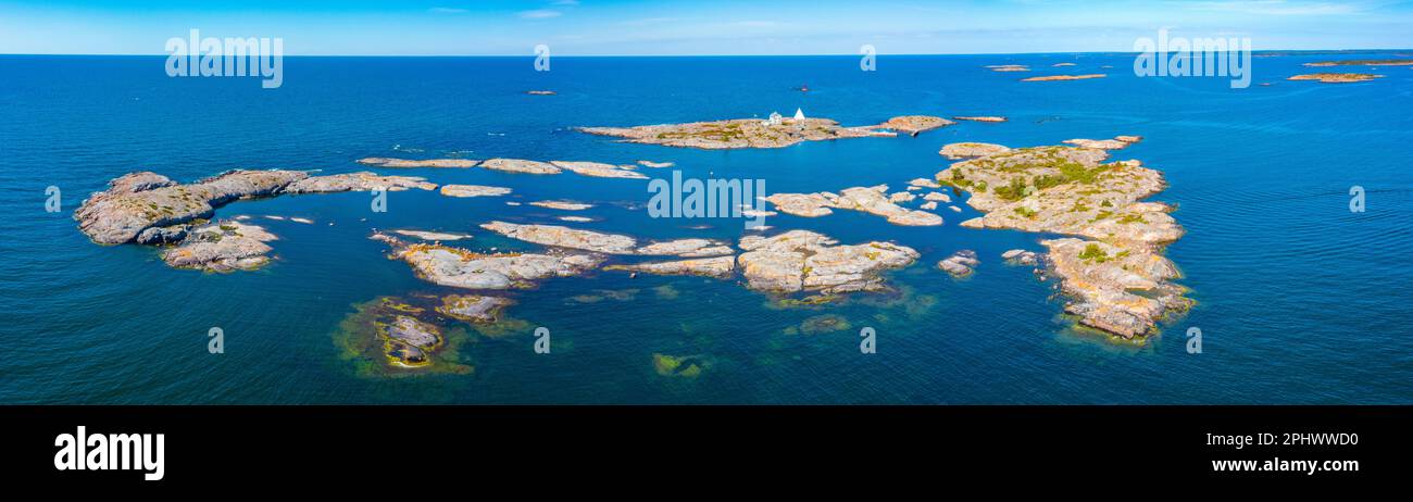 Panorama view of Kobba Klintar pilot station at Aland islands in ...