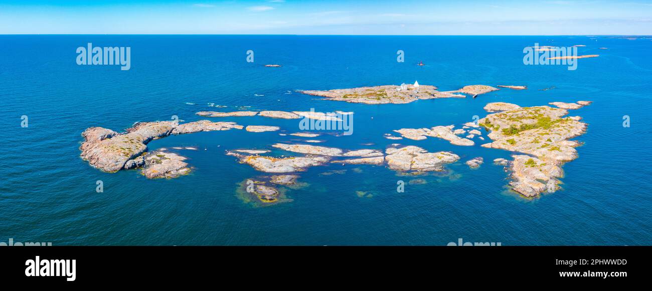 Panorama view of Kobba Klintar pilot station at Aland islands in ...