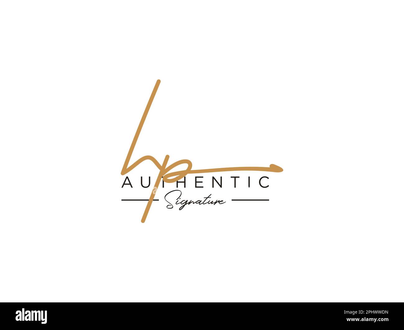 Letter HP Signature Logo Template Vector Stock Vector Image & Art - Alamy
