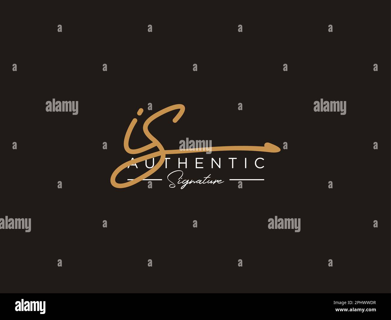Letter IS Signature Logo Template Vector Stock Vector Image & Art - Alamy