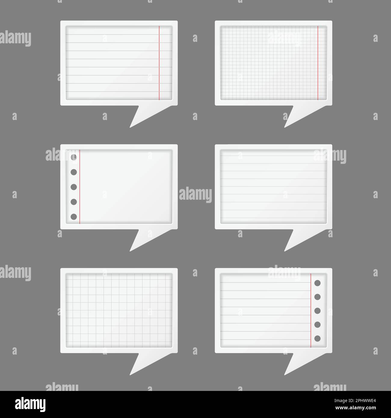 Blank paper speech bubbles for education concepts, vector eps10 ...