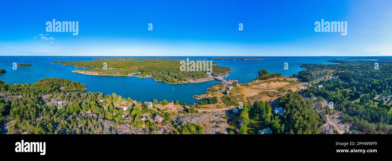 Panorama view of Aland islands near Bomarsund in Finland Stock Photo ...