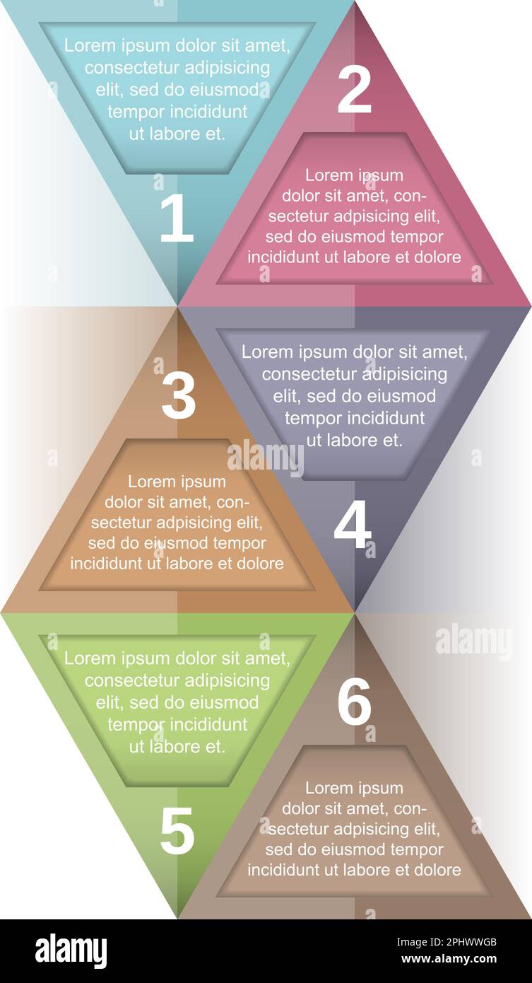 Design template with six elements, vector eps10 illustration Stock ...