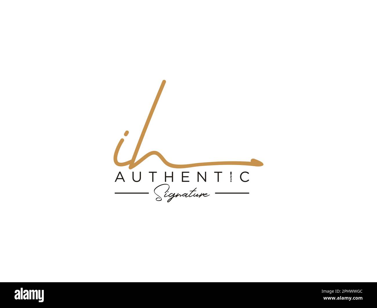 Letter IH Signature Logo Template Vector Stock Vector Image & Art - Alamy