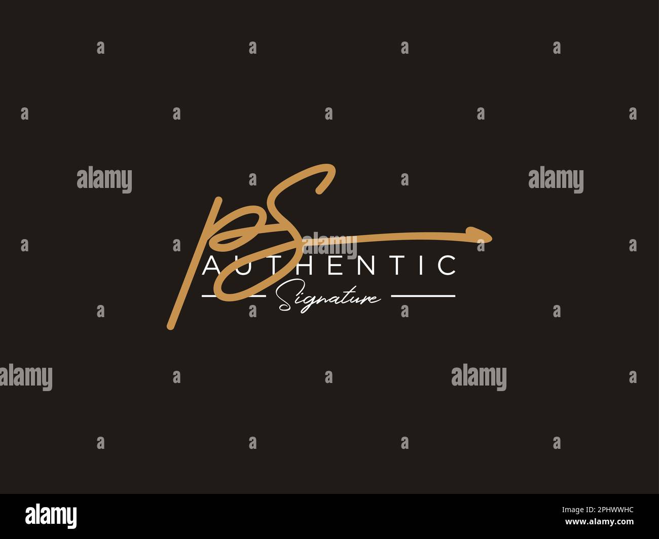 Letter PS Signature Logo Template Vector Stock Vector Image & Art - Alamy