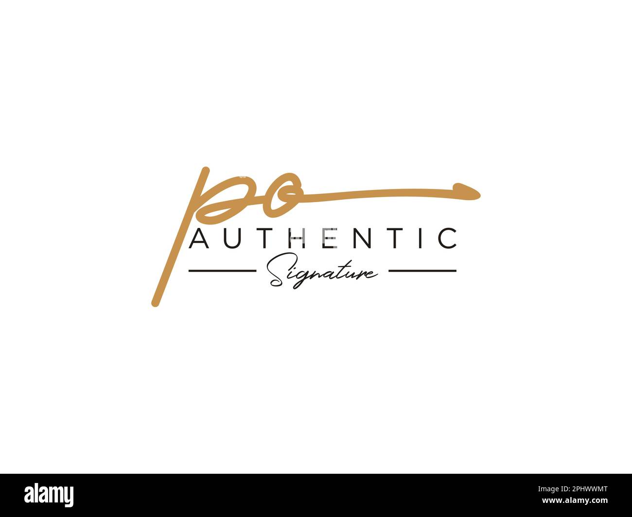 Letter PO Signature Logo Template Vector Stock Vector Image & Art - Alamy