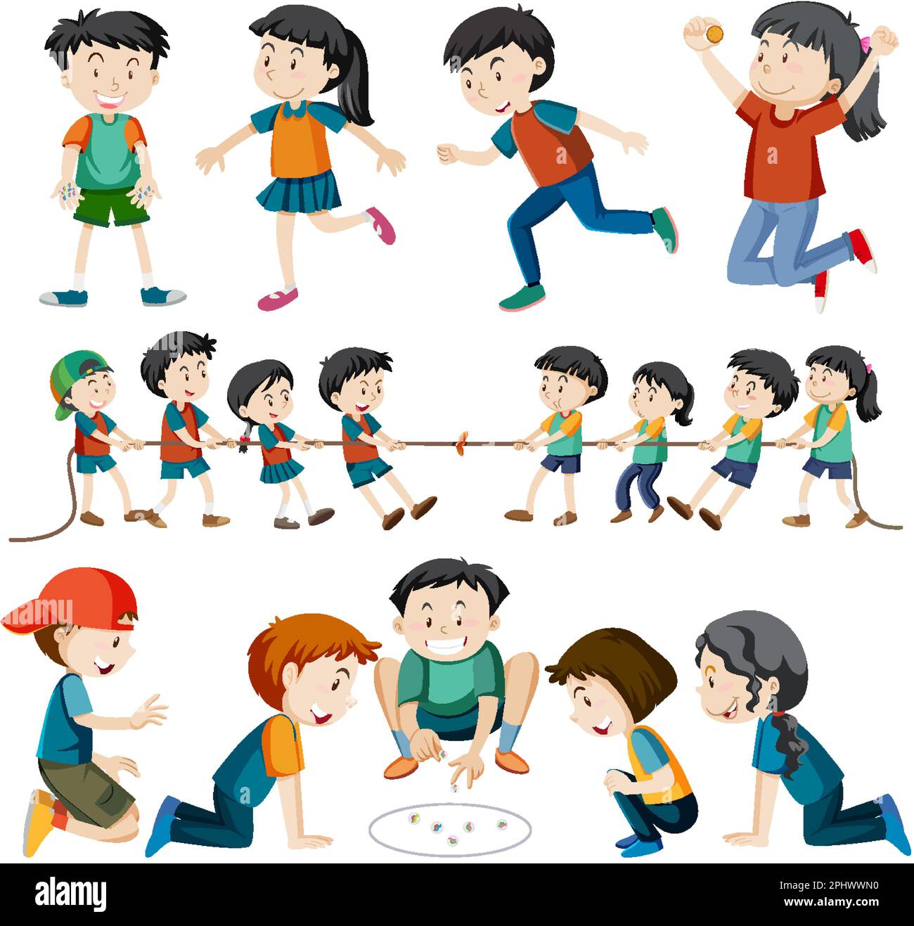 Playground kids character set illustration Stock Vector Image & Art - Alamy