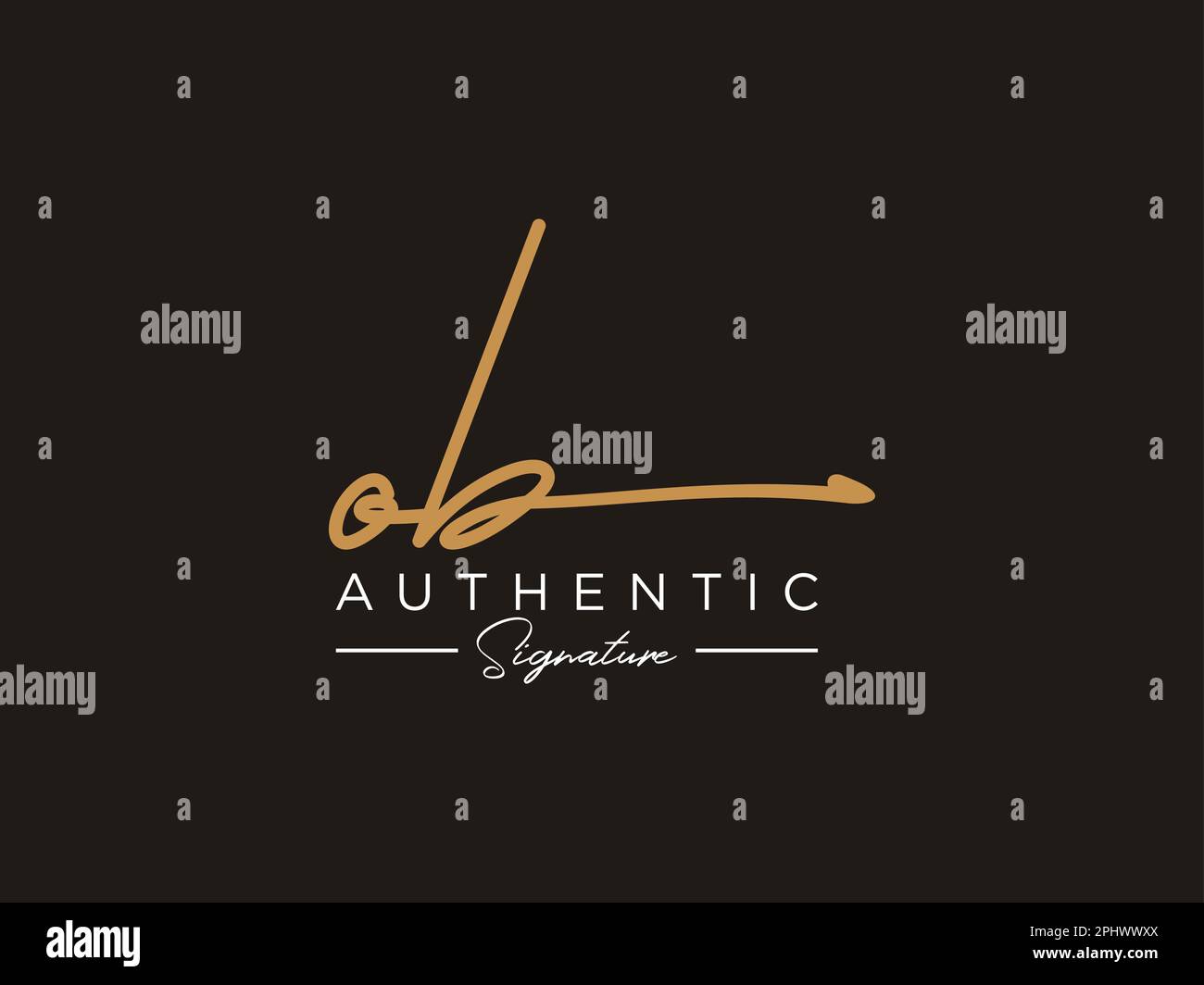 Letter OB Signature Logo Template Vector Stock Vector Image & Art - Alamy