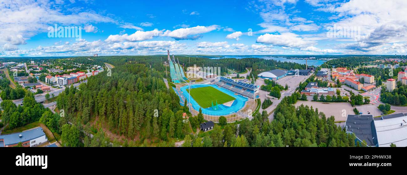 Ski jumping and sport stadium in Finnish town Lahti Stock Photo - Alamy