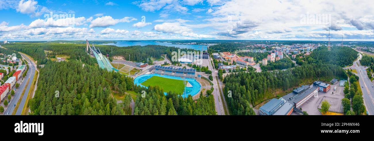 Ski jumping and sport stadium in Finnish town Lahti Stock Photo - Alamy