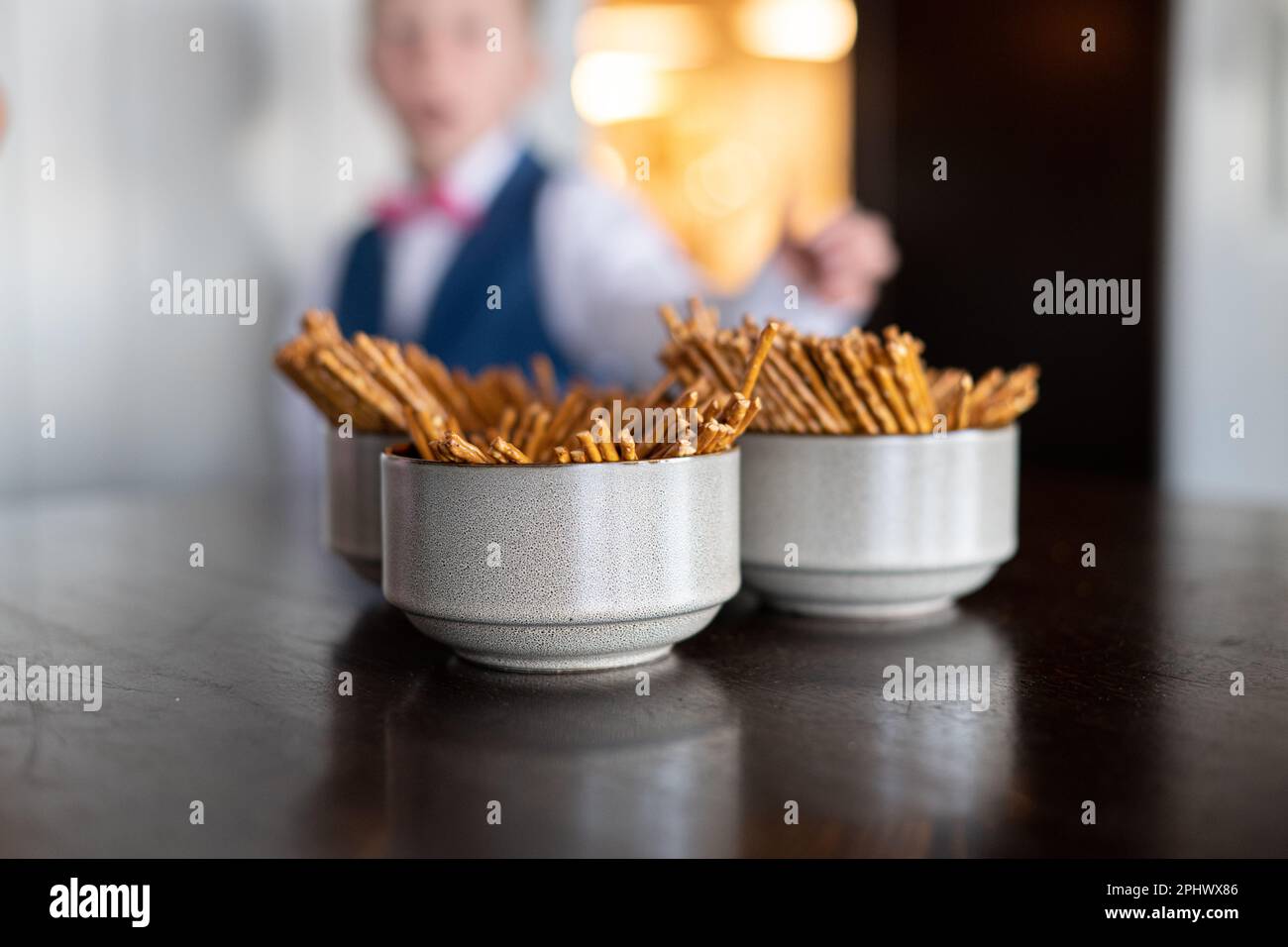 Salty sticks snacks on a table Stock Photo - Alamy