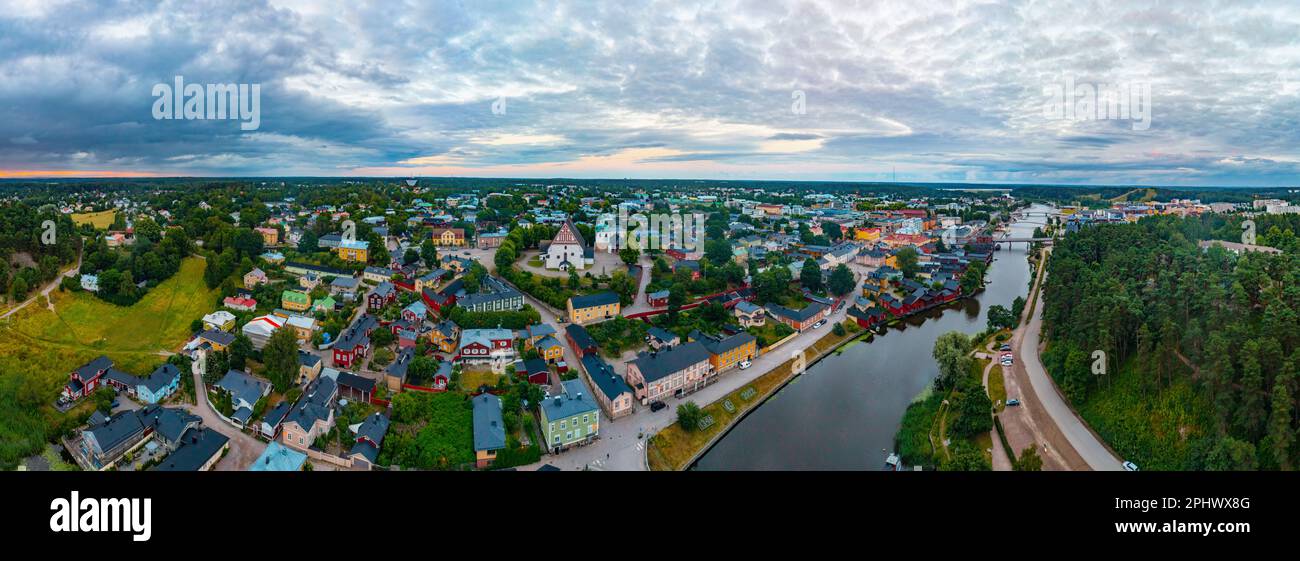 Cobblestone street in old town porvoo finland hi-res stock photography ...