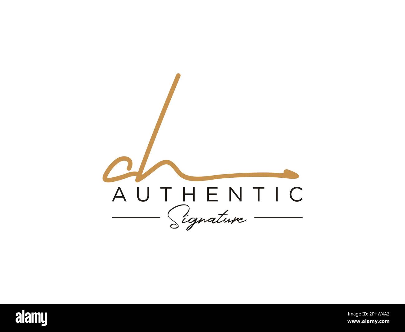 Letter AH Signature Logo Template Vector Stock Vector Image & Art - Alamy