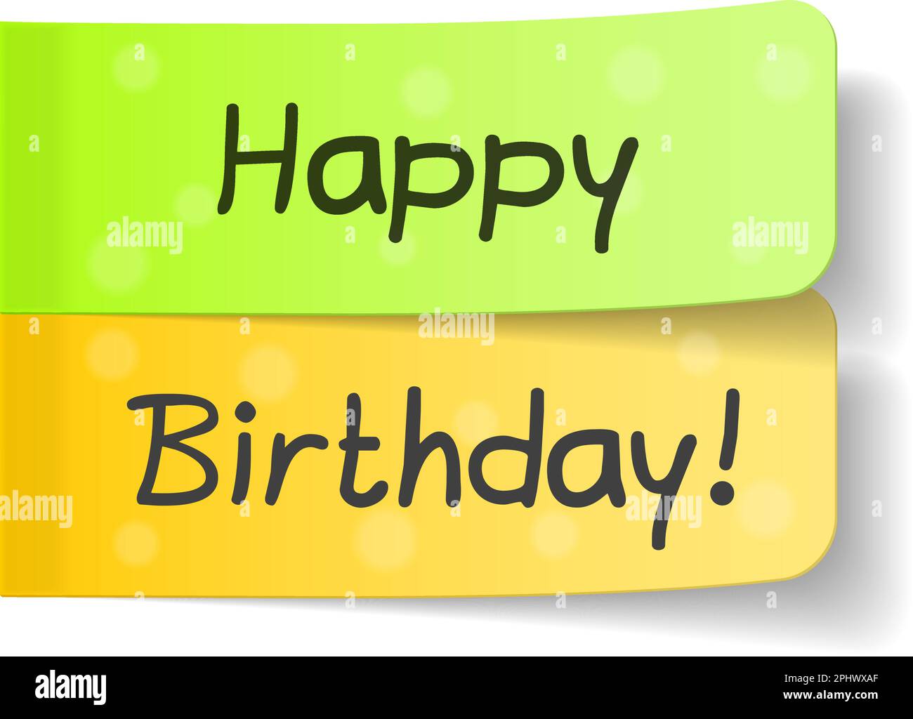 Happy birthday congratulation on sticky notes, vector eps10 ...