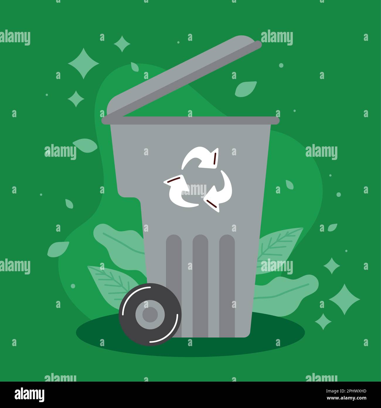 gray garbage pot ecology icon Stock Vector Image & Art - Alamy
