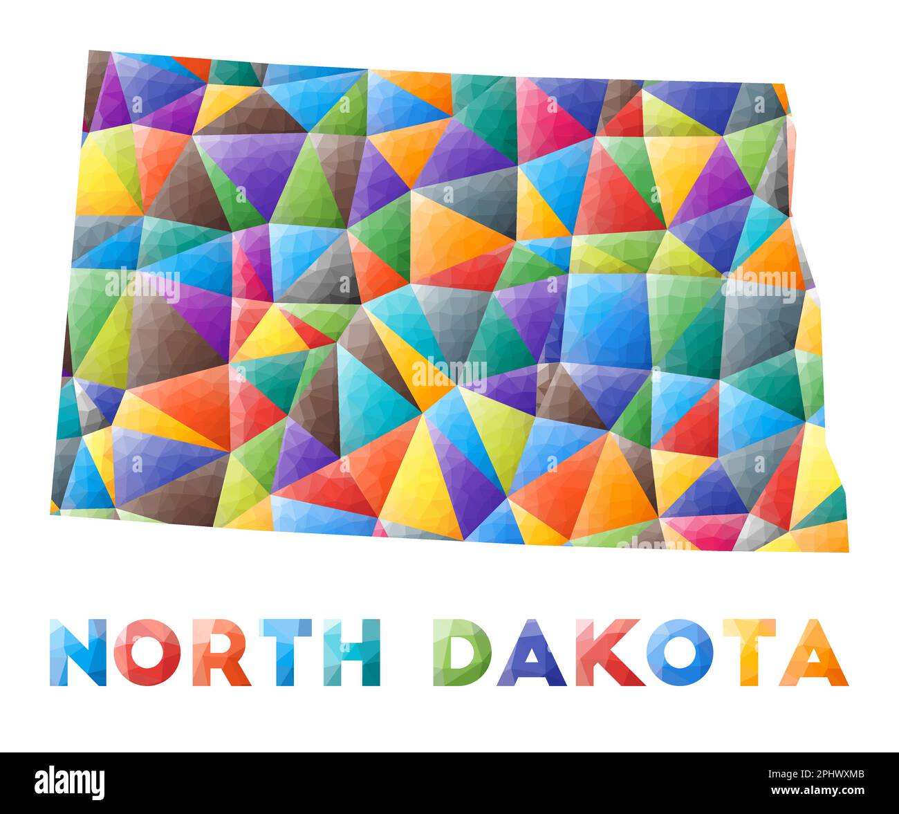 North america triangles map hi-res stock photography and images - Alamy
