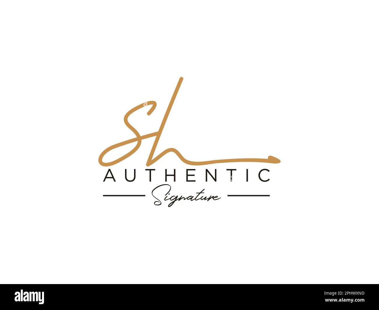 Letter SH Signature Logo Template Vector Stock Vector Image & Art - Alamy