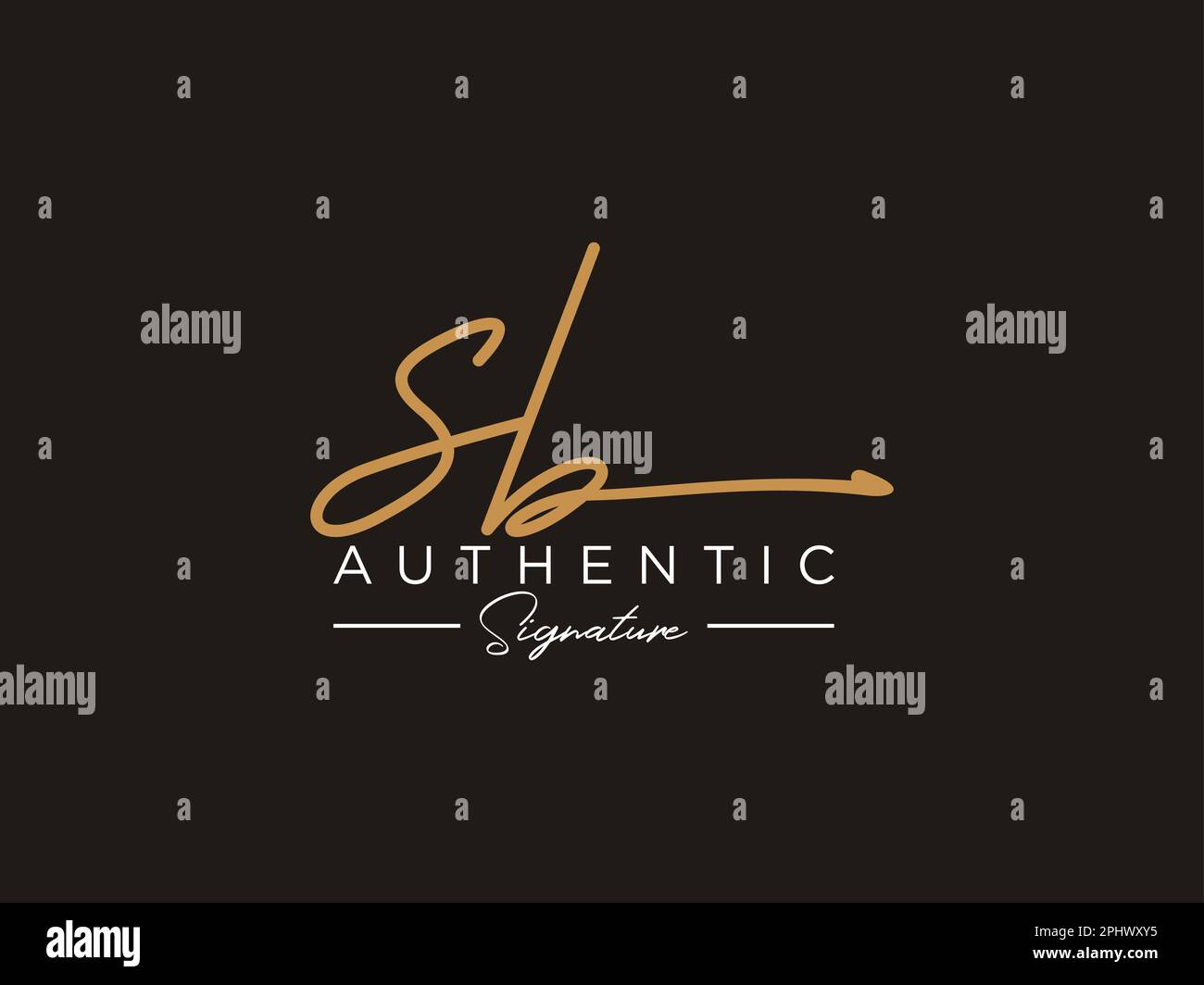 Letter SB Signature Logo Template Vector Stock Vector Image & Art - Alamy