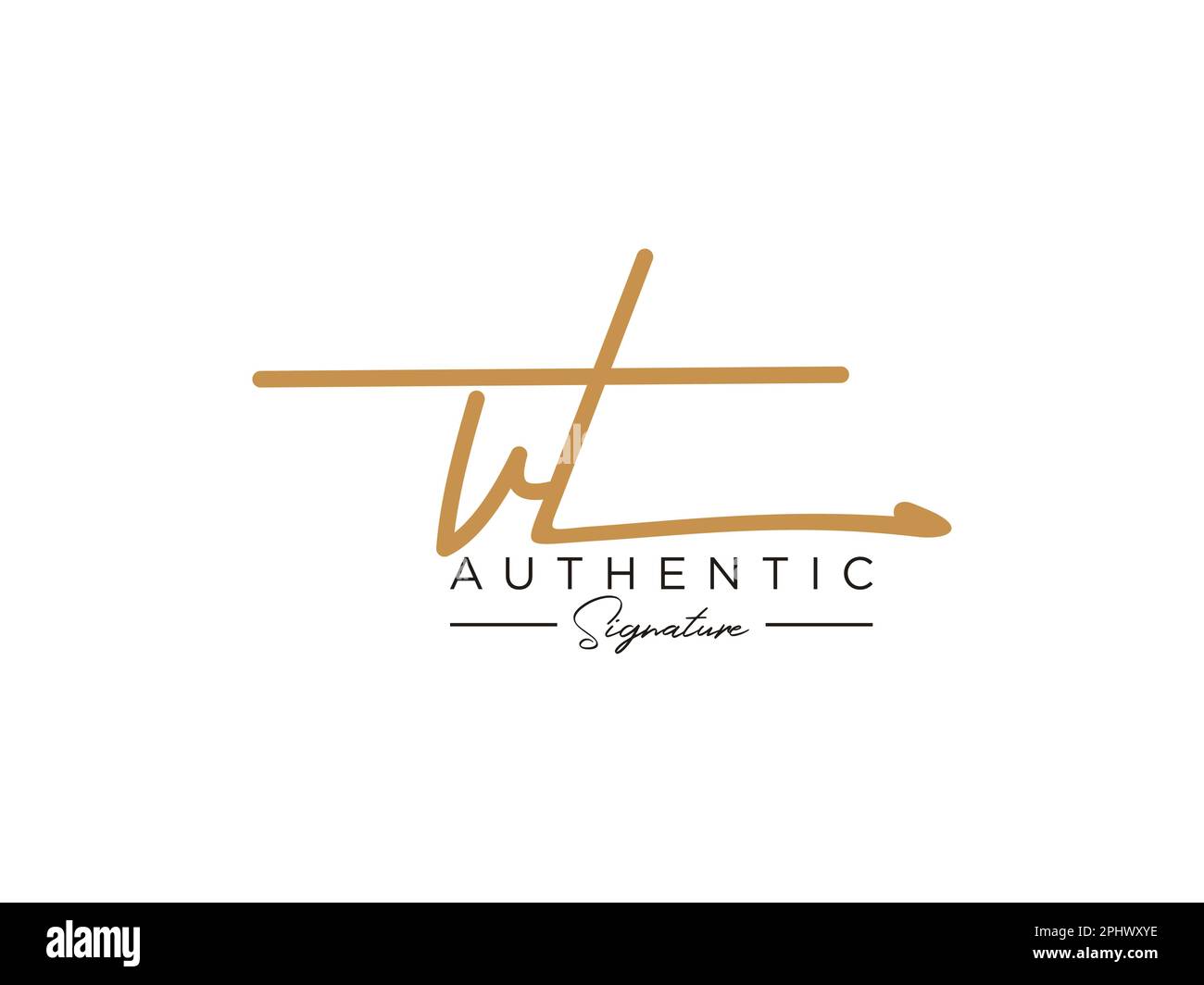 Letter VT Signature Logo Template Vector Stock Vector Image & Art - Alamy