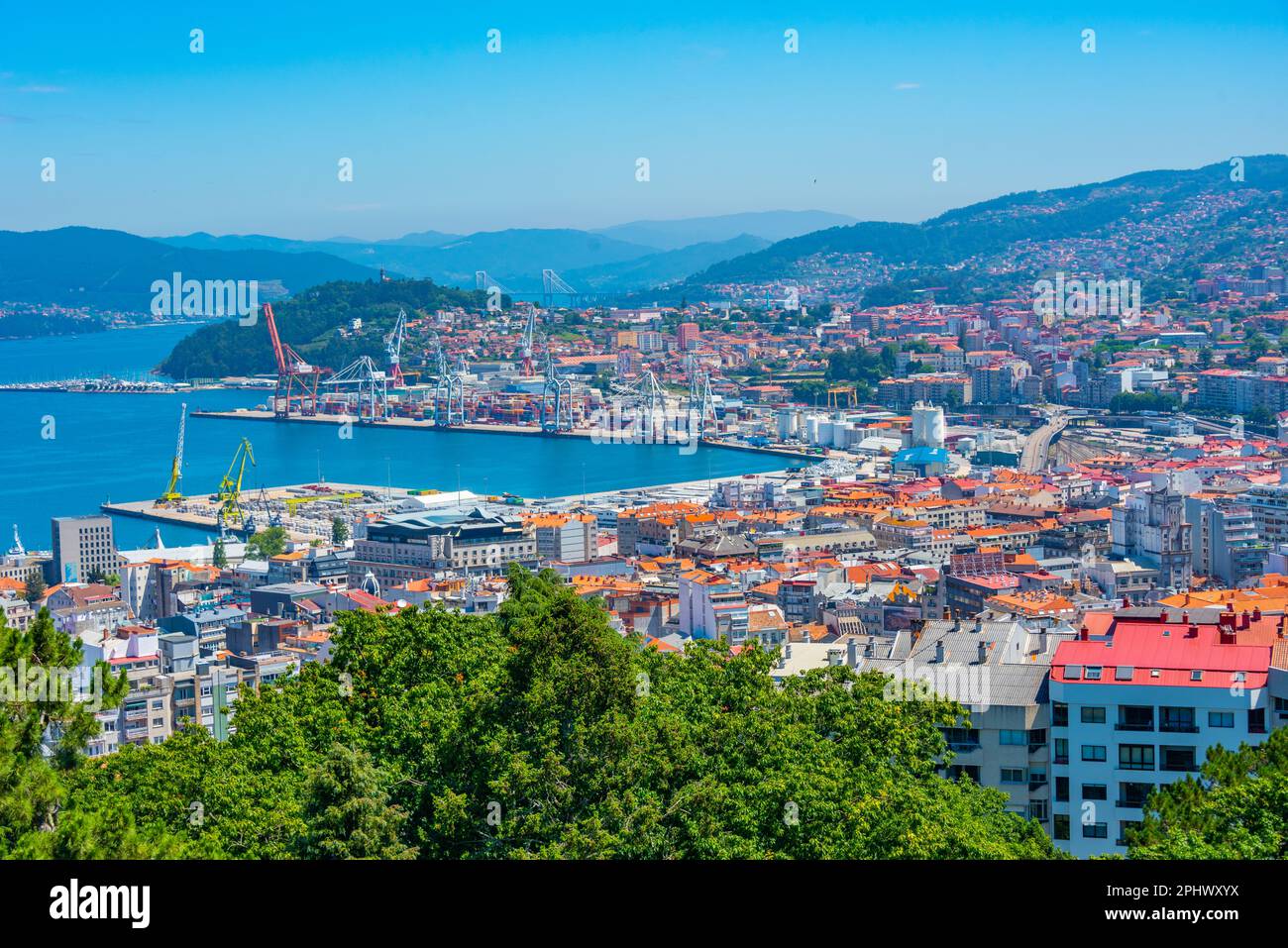 Vigo port skyline view hi-res stock photography and images - Alamy