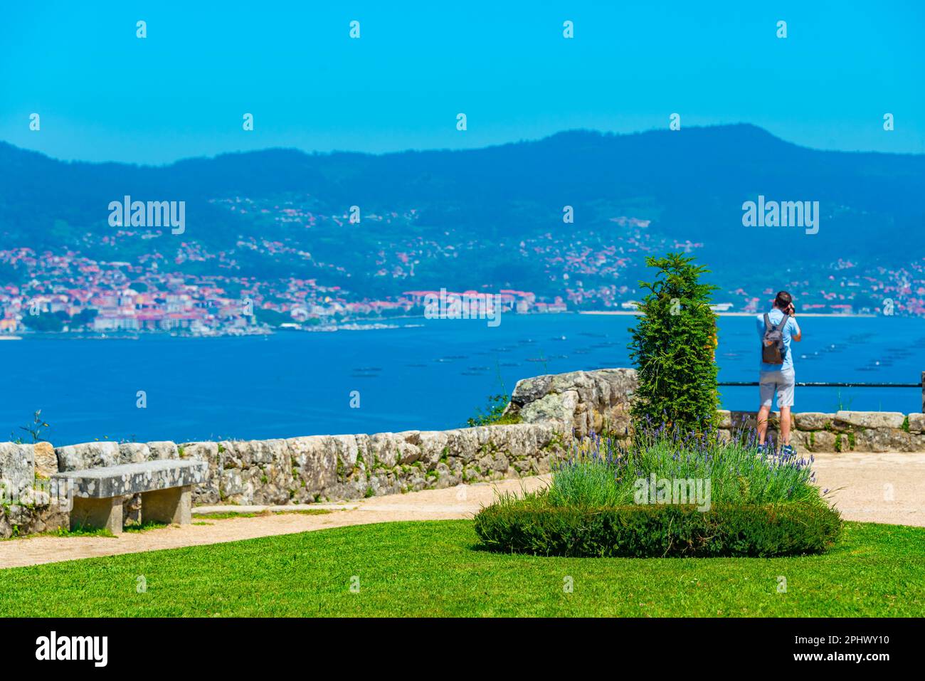 Park at the Castelo do Castro in Spanish town Vigo Stock Photo - Alamy