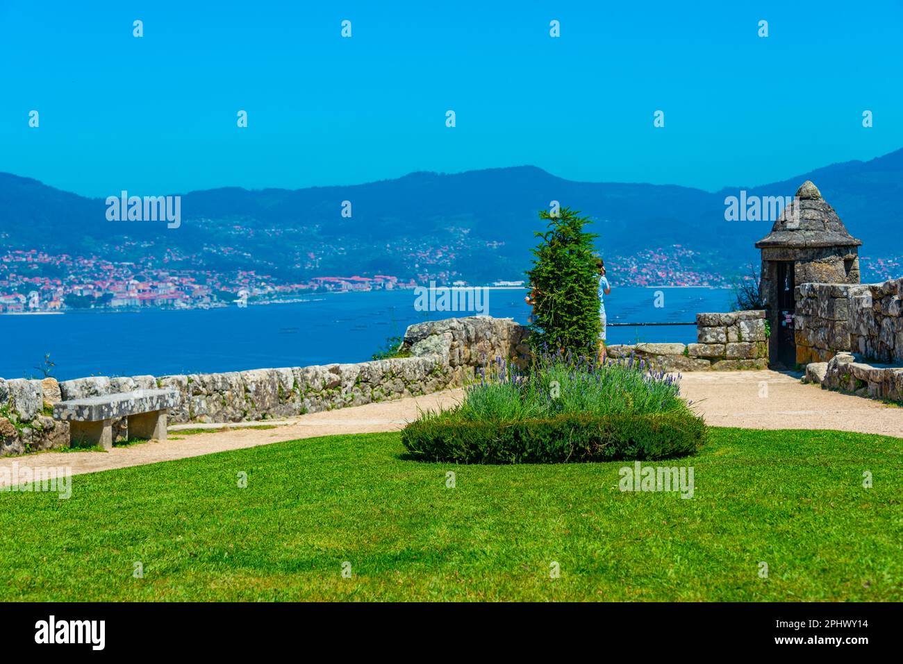 Park at the Castelo do Castro in Spanish town Vigo Stock Photo - Alamy