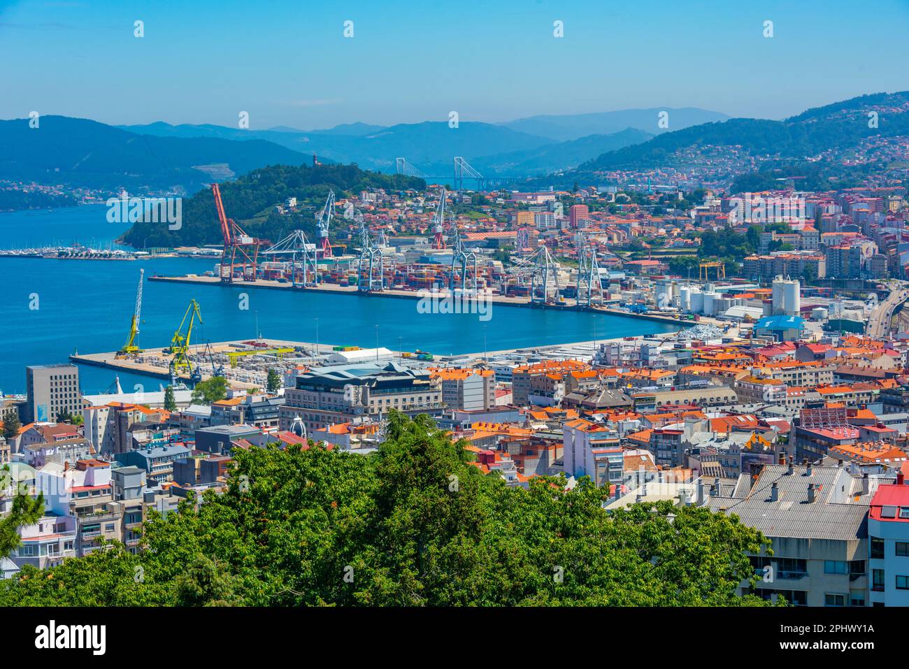 Vigo port skyline view hi-res stock photography and images - Alamy