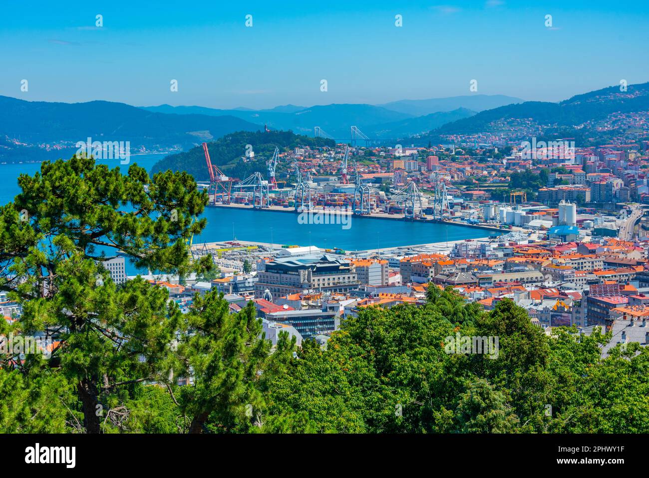 Vigo port skyline view hi-res stock photography and images - Alamy