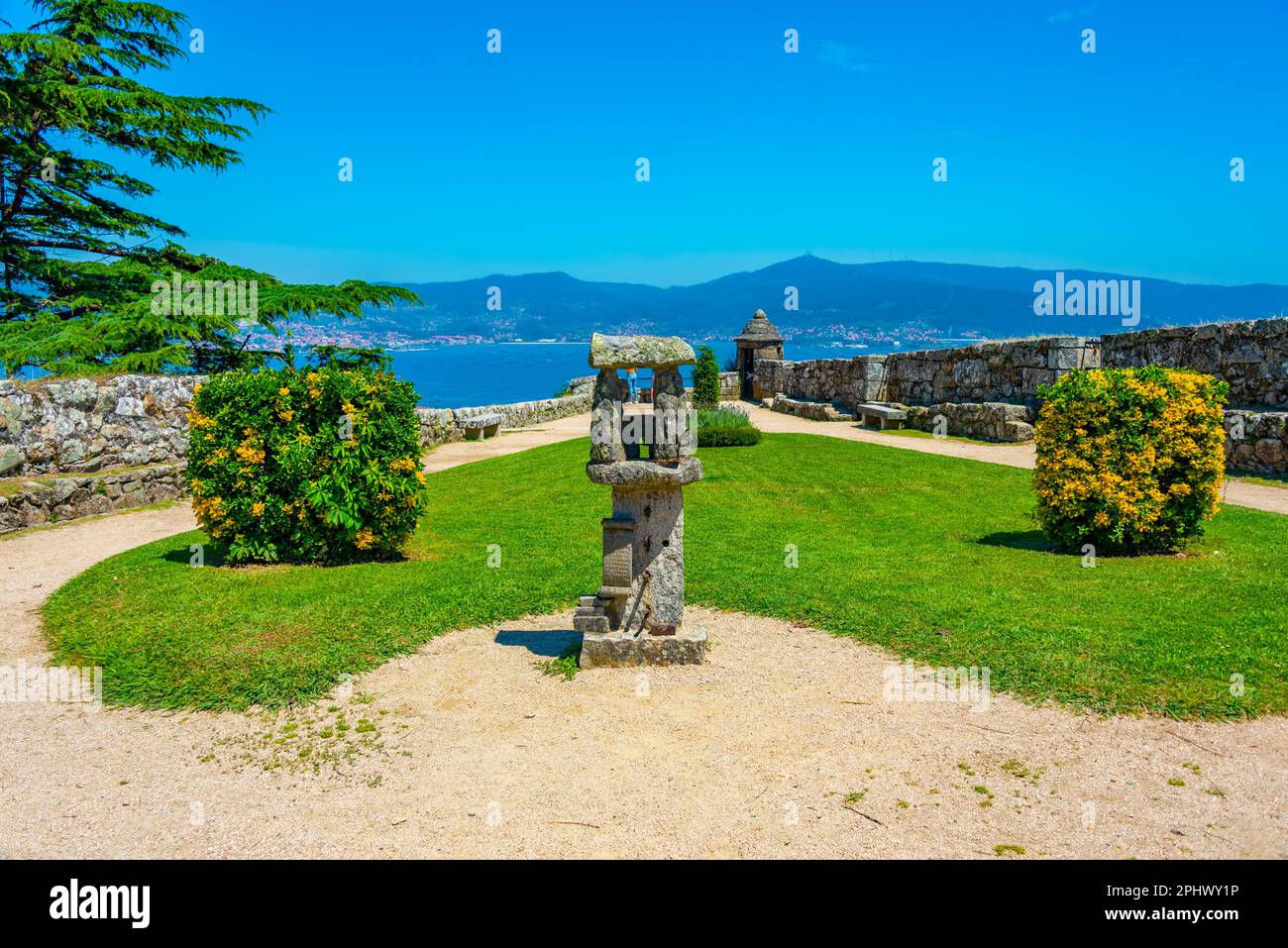Park at the Castelo do Castro in Spanish town Vigo Stock Photo - Alamy
