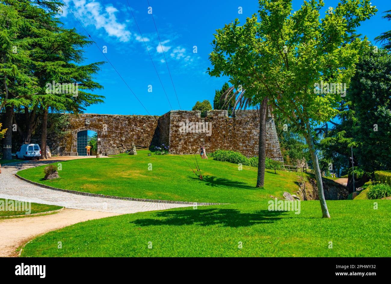Park at the Castelo do Castro in Spanish town Vigo Stock Photo - Alamy