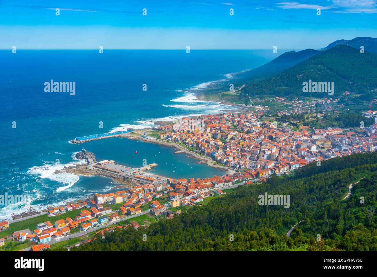 Aerial view of Spanish town A Guarda Stock Photo - Alamy