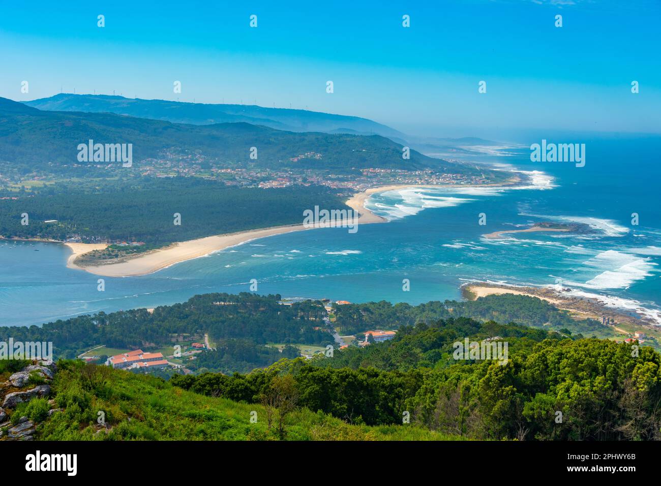 Aerial view of Portuguese town Moledo Stock Photo - Alamy