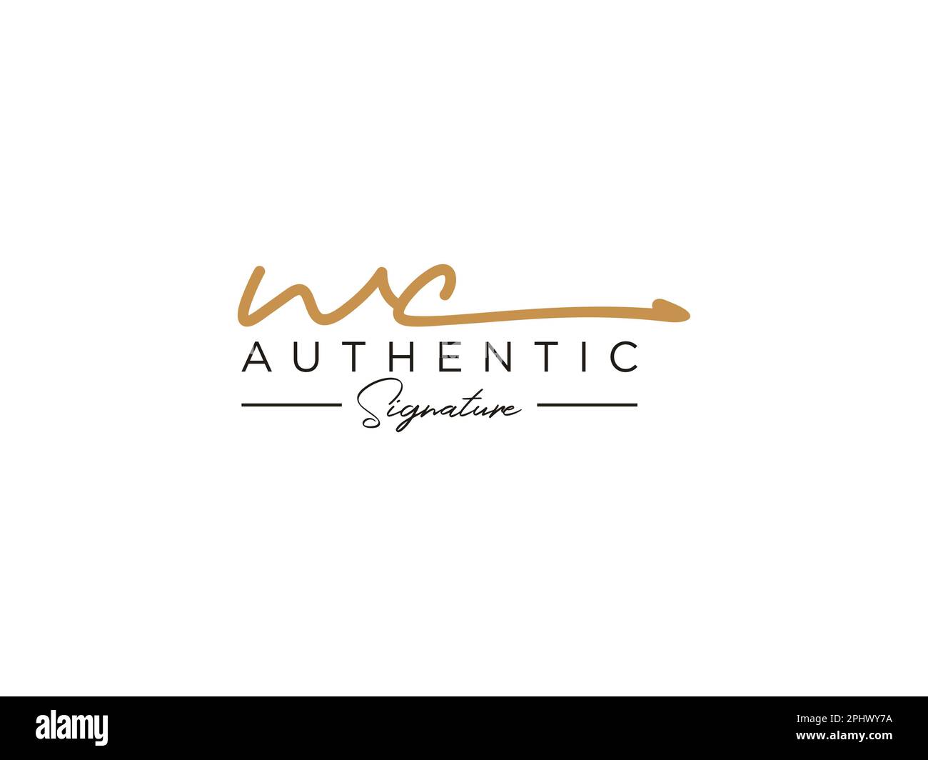Letter WC Signature Logo Template Vector Stock Vector Image & Art - Alamy