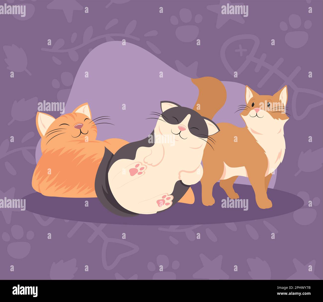 three little cats mascots characters Stock Vector Image & Art - Alamy