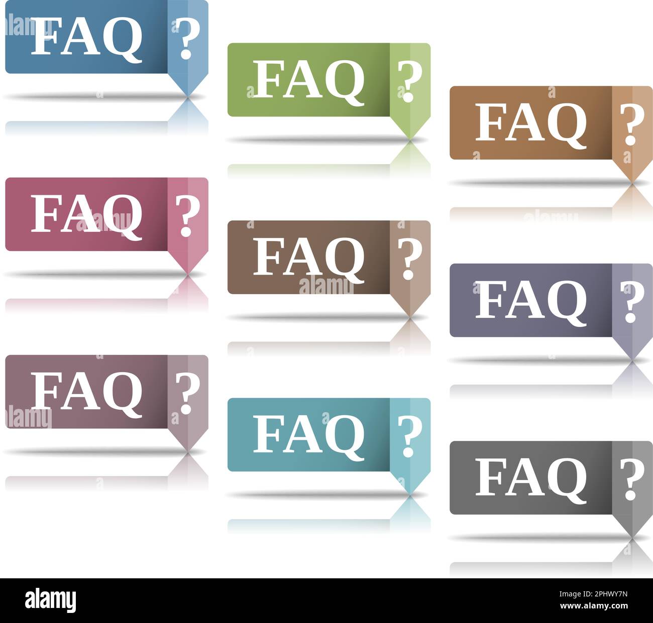 FAQ Symbols set, vector eps10 illustration Stock Vector Image & Art - Alamy