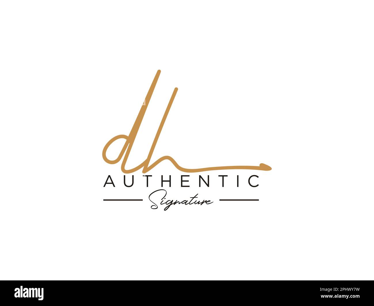 Letter DH Signature Logo Template Vector Stock Vector Image & Art - Alamy