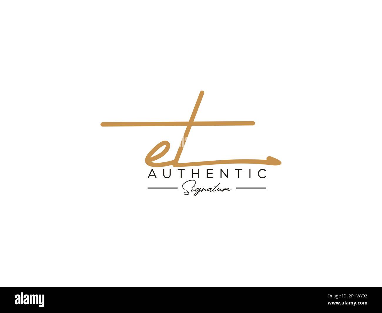Letter ET Signature Logo Template Vector Stock Vector Image & Art - Alamy