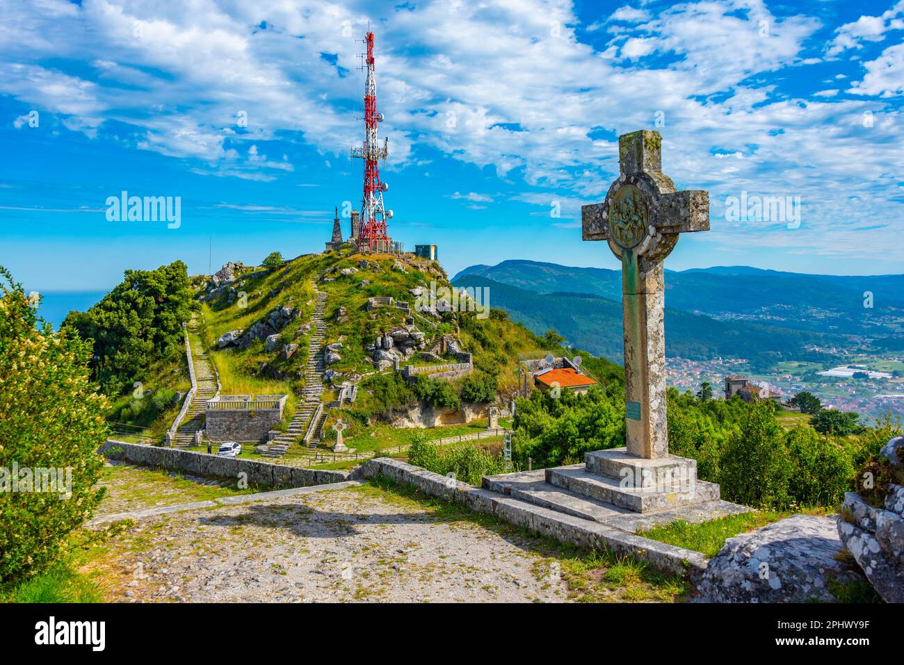 Hermitage at Santa Trega mountain near A Guarda, Spain Stock Photo - Alamy