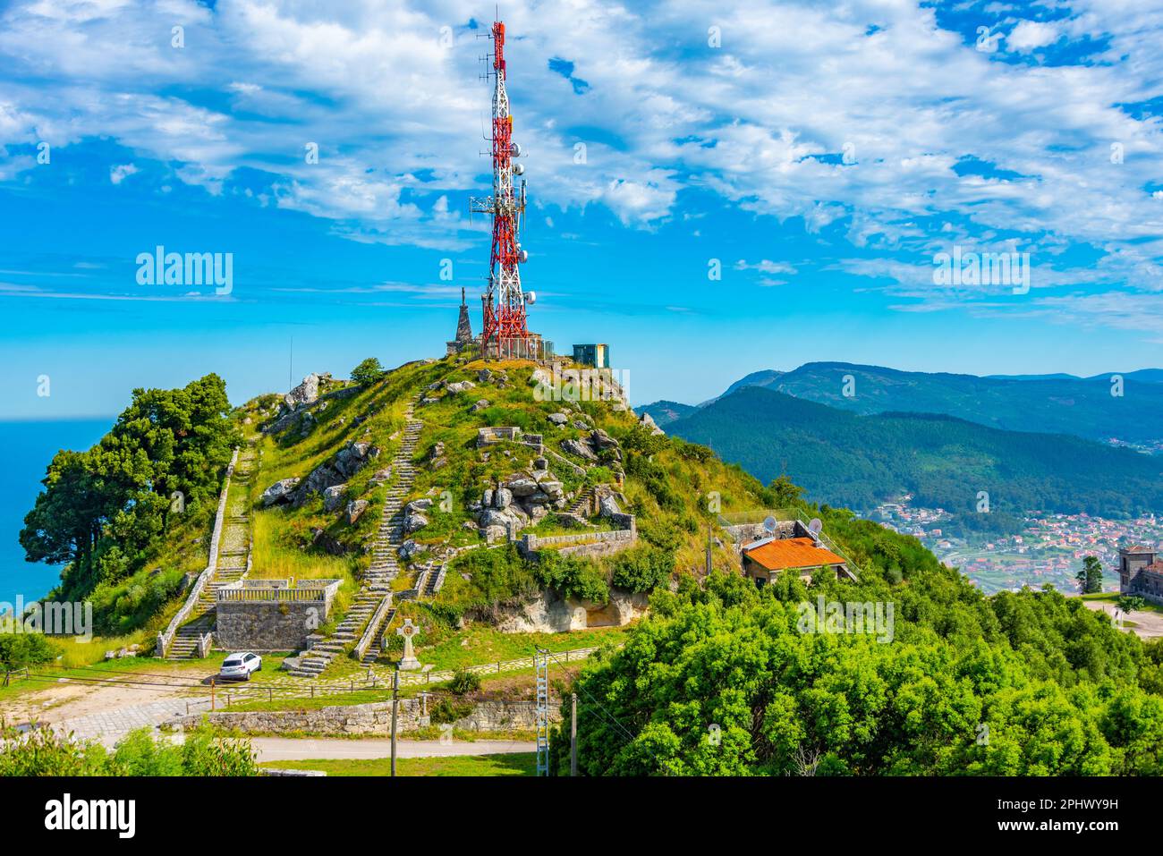 Hermitage at Santa Trega mountain near A Guarda, Spain Stock Photo - Alamy