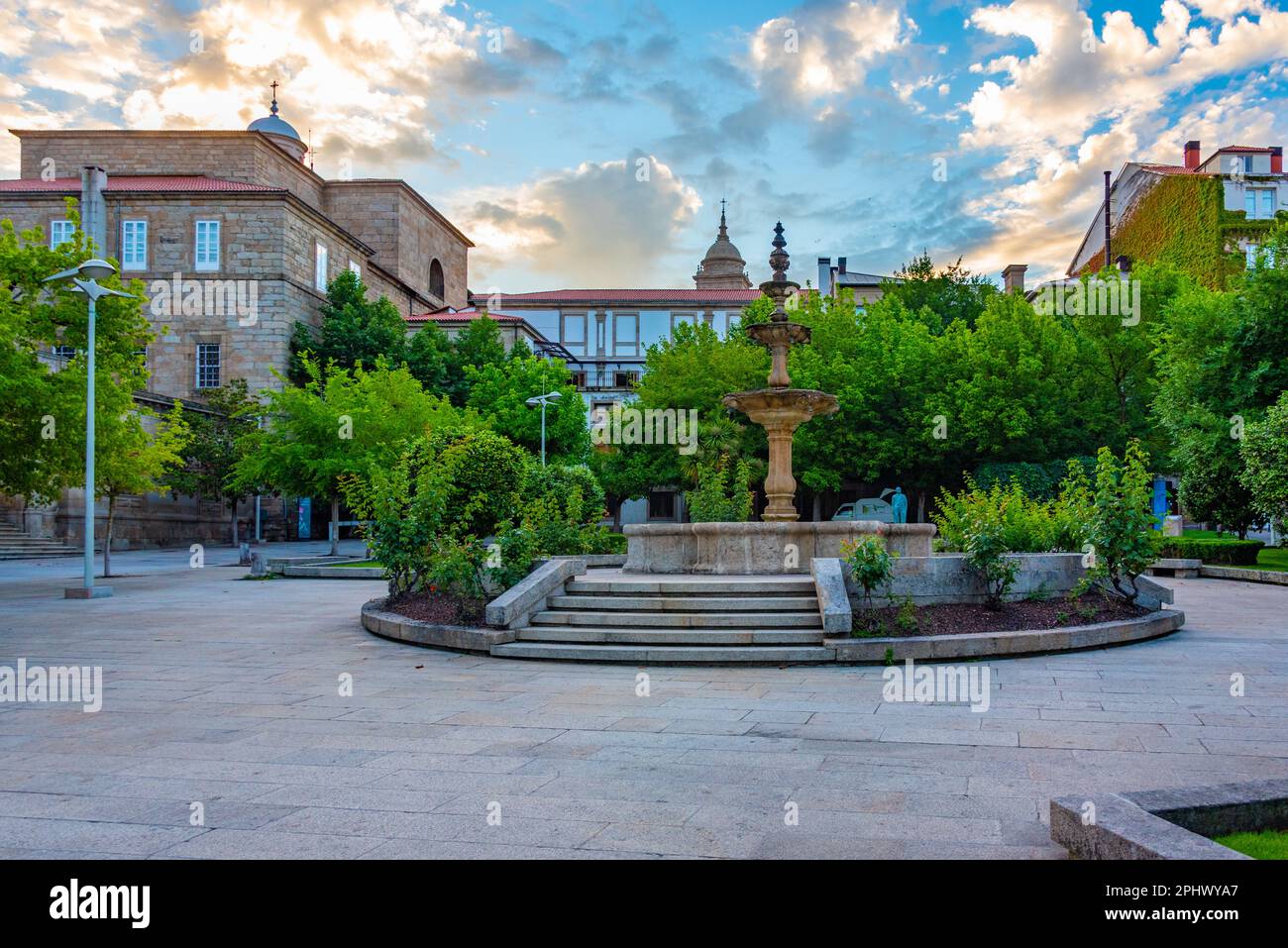 Fountain at San Lazaro park at Ourense, Spain Stock Photo - Alamy