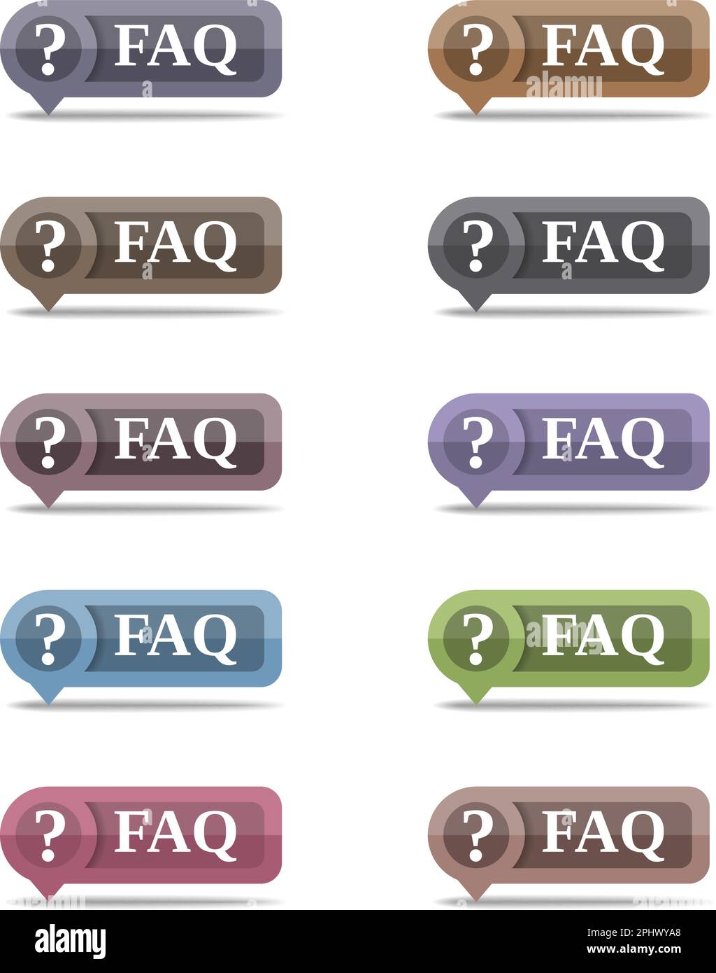 FAQ Symbols set, vector eps10 illustration Stock Vector Image & Art - Alamy