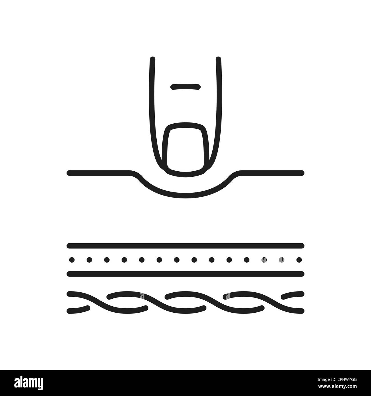 Finger on skin with edema or swelling body icon. Abnormal blood flow ...