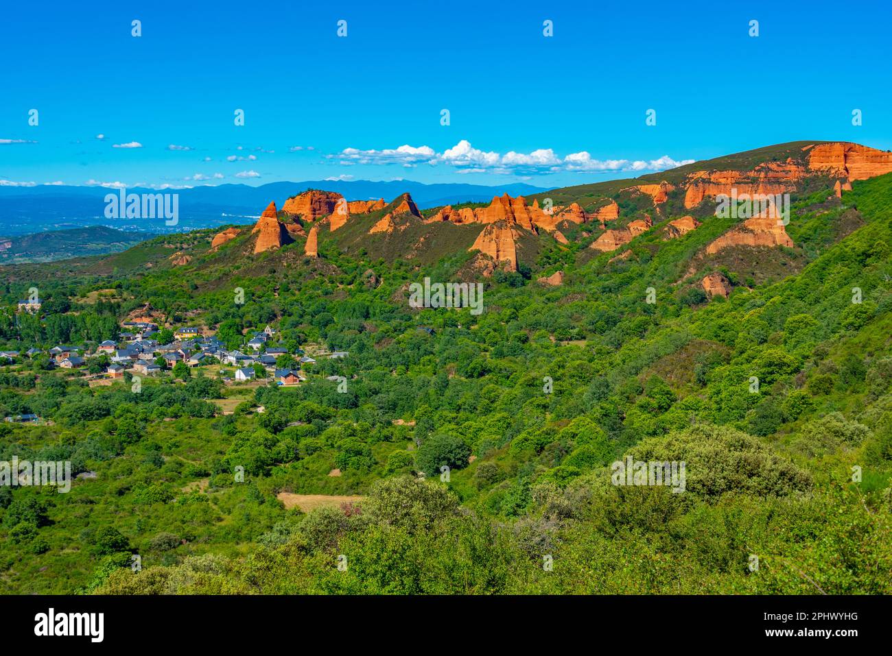 Las Medulas - ancient gold mining site near Ponferrada in Spain Stock ...