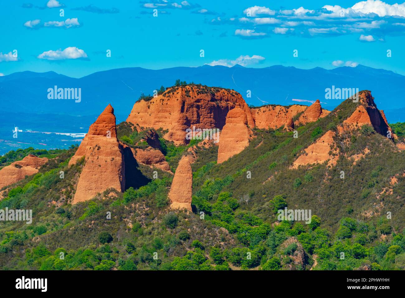 Las Medulas - ancient gold mining site near Ponferrada in Spain Stock ...