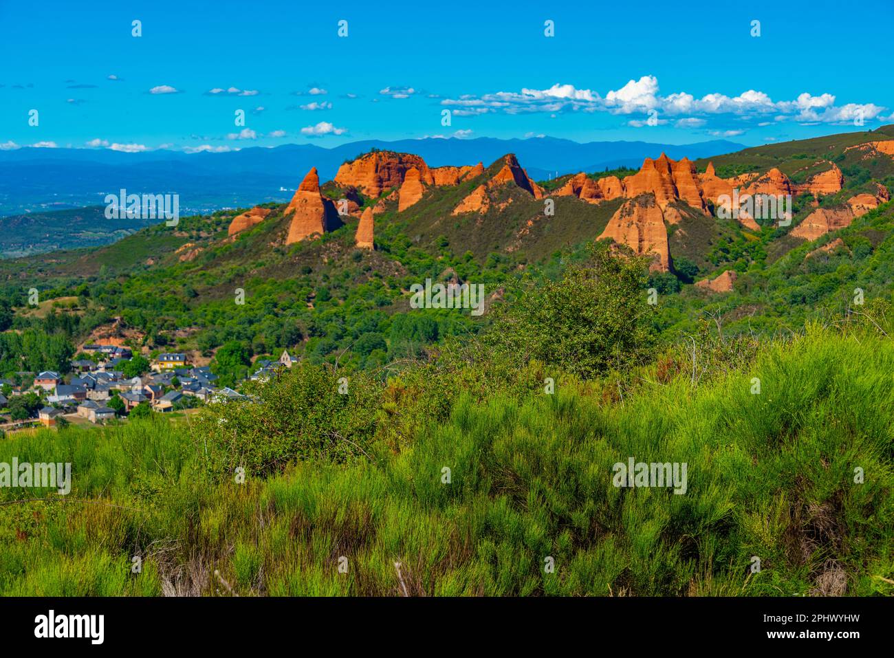 Las Medulas - ancient gold mining site near Ponferrada in Spain Stock ...