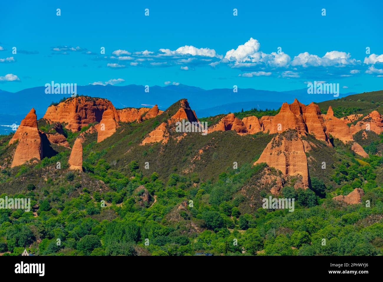 Las Medulas - ancient gold mining site near Ponferrada in Spain Stock ...