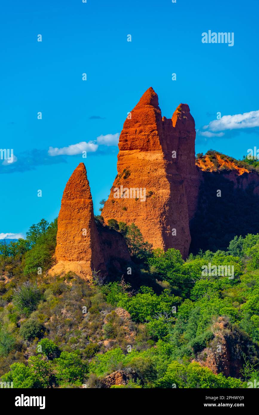 Las Medulas - ancient gold mining site near Ponferrada in Spain Stock ...