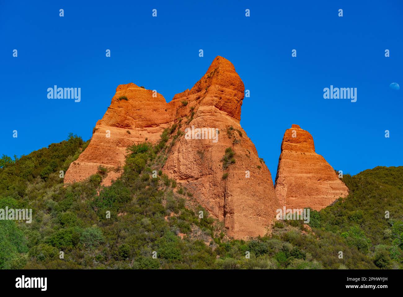 Las Medulas - ancient gold mining site near Ponferrada in Spain Stock ...