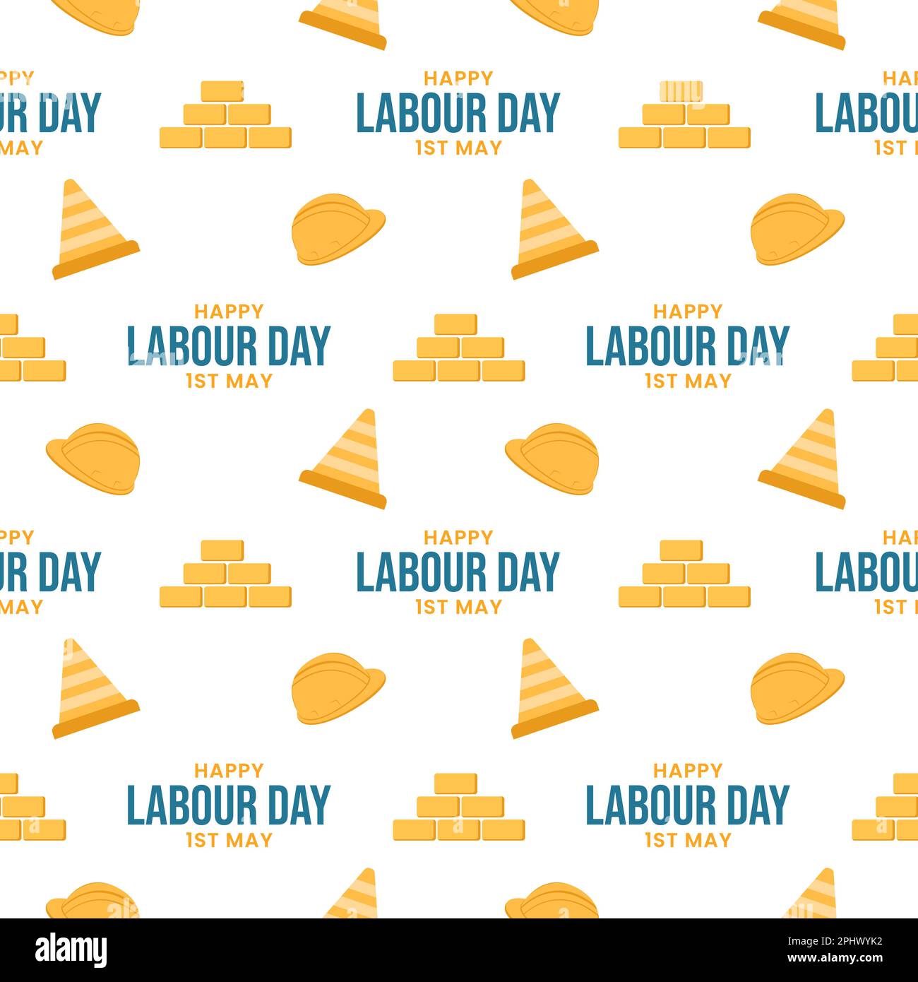 Happy Labor Day Seamless Pattern Design Illustration with Different ...