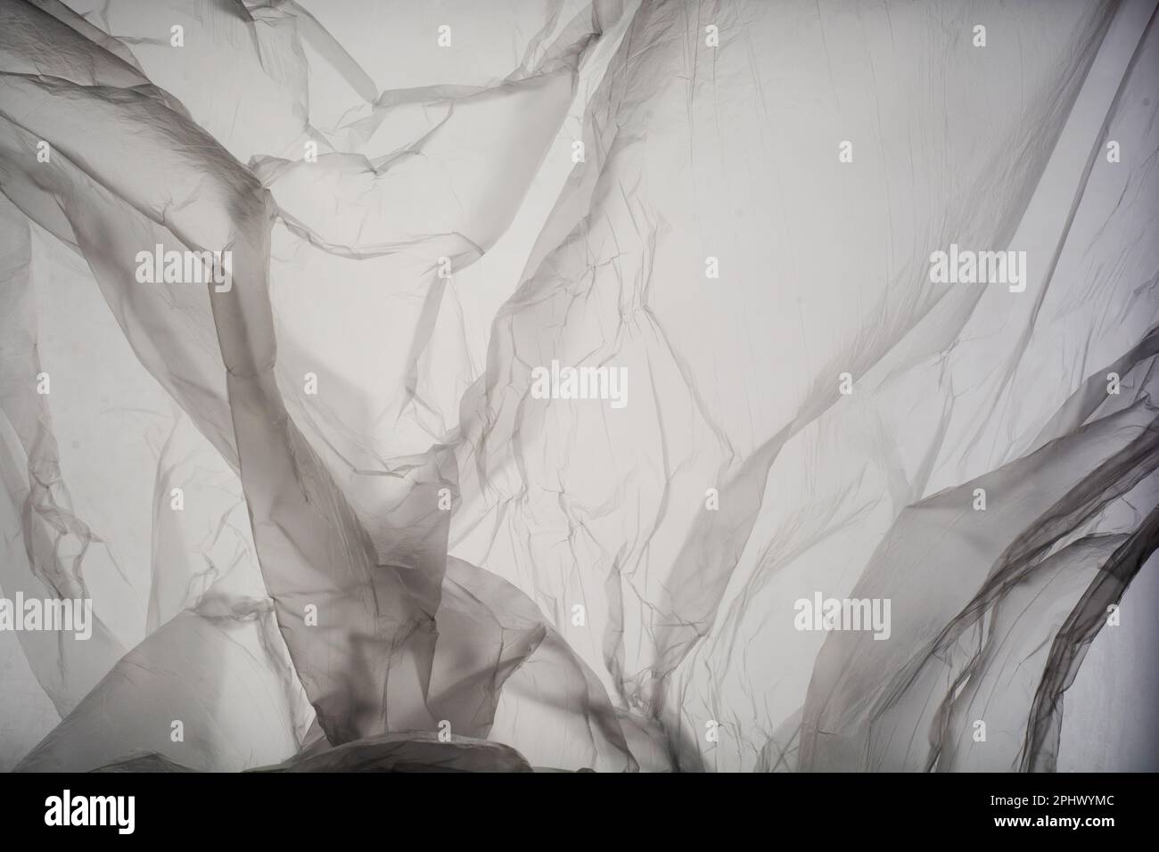 Abstract Texture Crumpled Polyethylene White Grey Background,Pattern ...